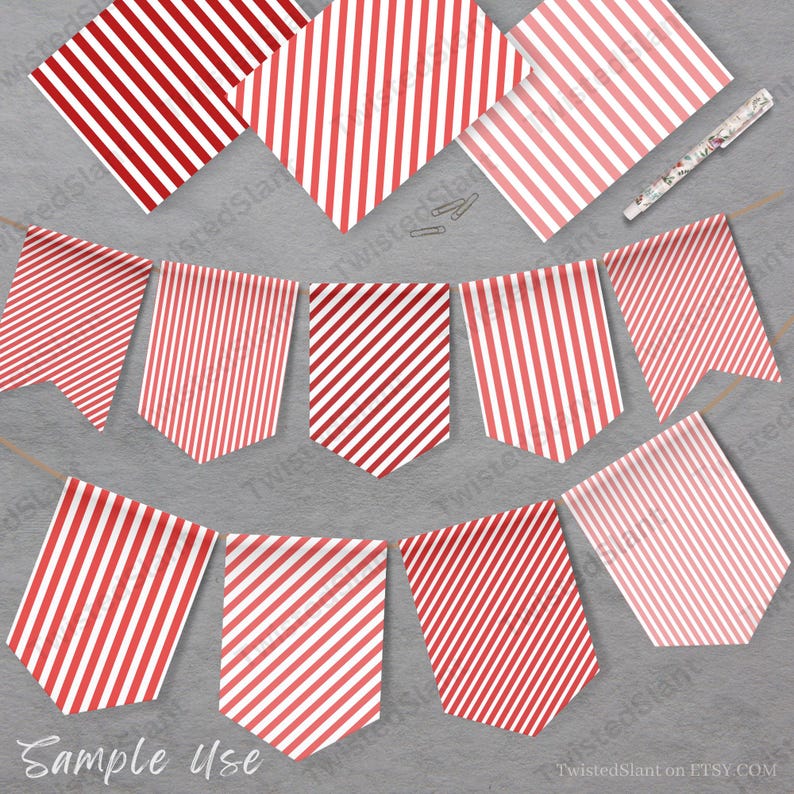 Red Stripe Digital Paper | INSTANT DOWNLOAD | Striped Background ...