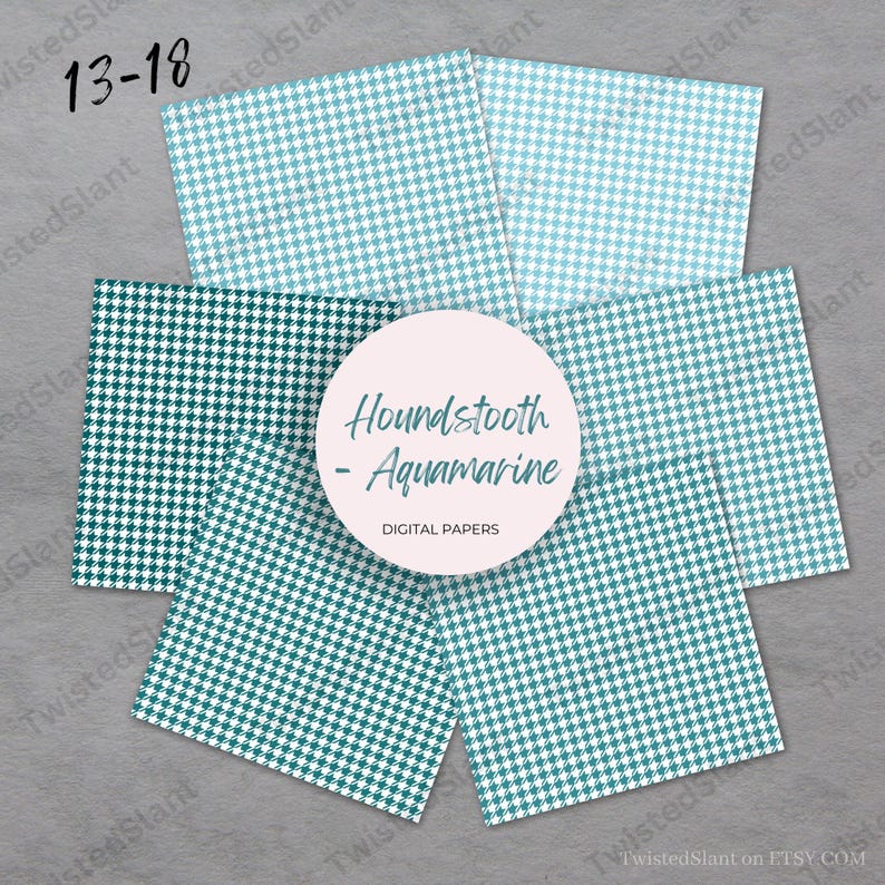Houndstooth Digital Paper | INSTANT DOWNLOAD | Houndstooth Pattern ...