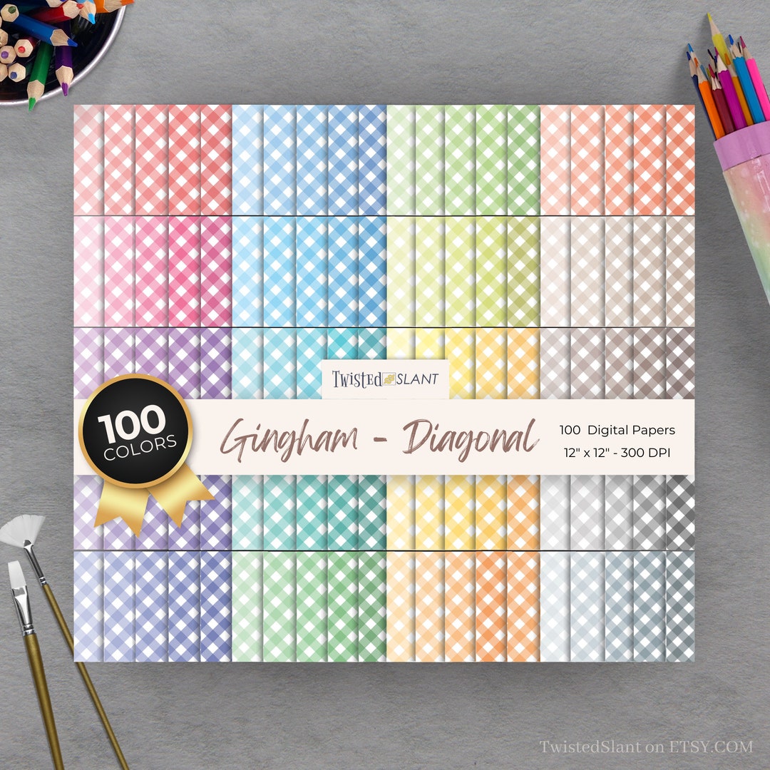 Gingham Digital Paper Pack | INSTANT DOWNLOAD | Gingham Digital Papers ...