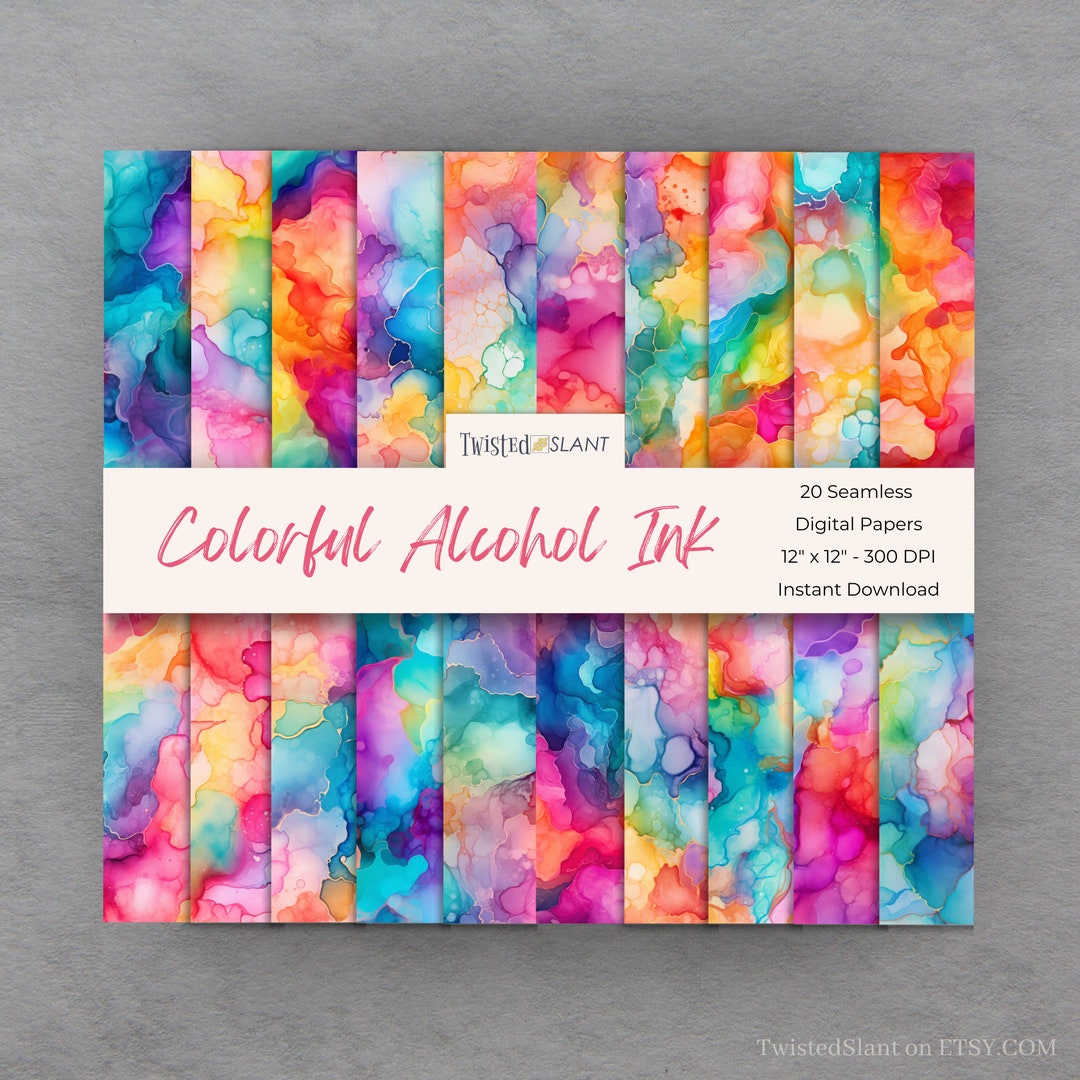 Alcohol Ink Digital Paper | INSTANT DOWNLOAD | Seamless Textures ...