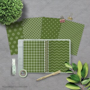 Olive Green Digital Paper | INSTANT DOWNLOAD | Seamless Geometric ...