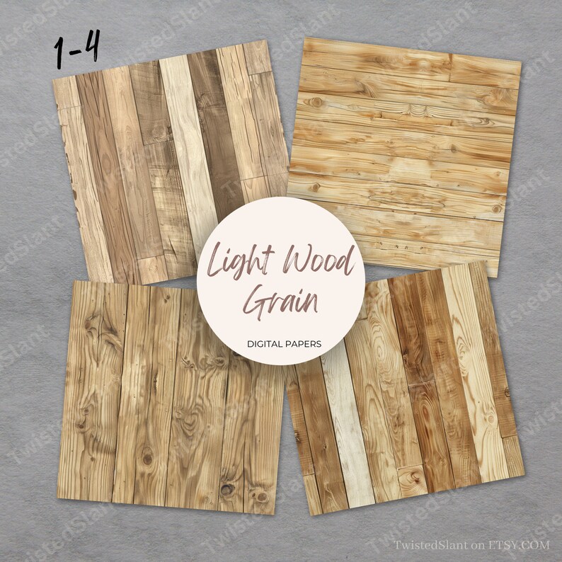 Wood Grain Planks Digital Paper | INSTANT DOWNLOAD | Wood Grain Paper ...