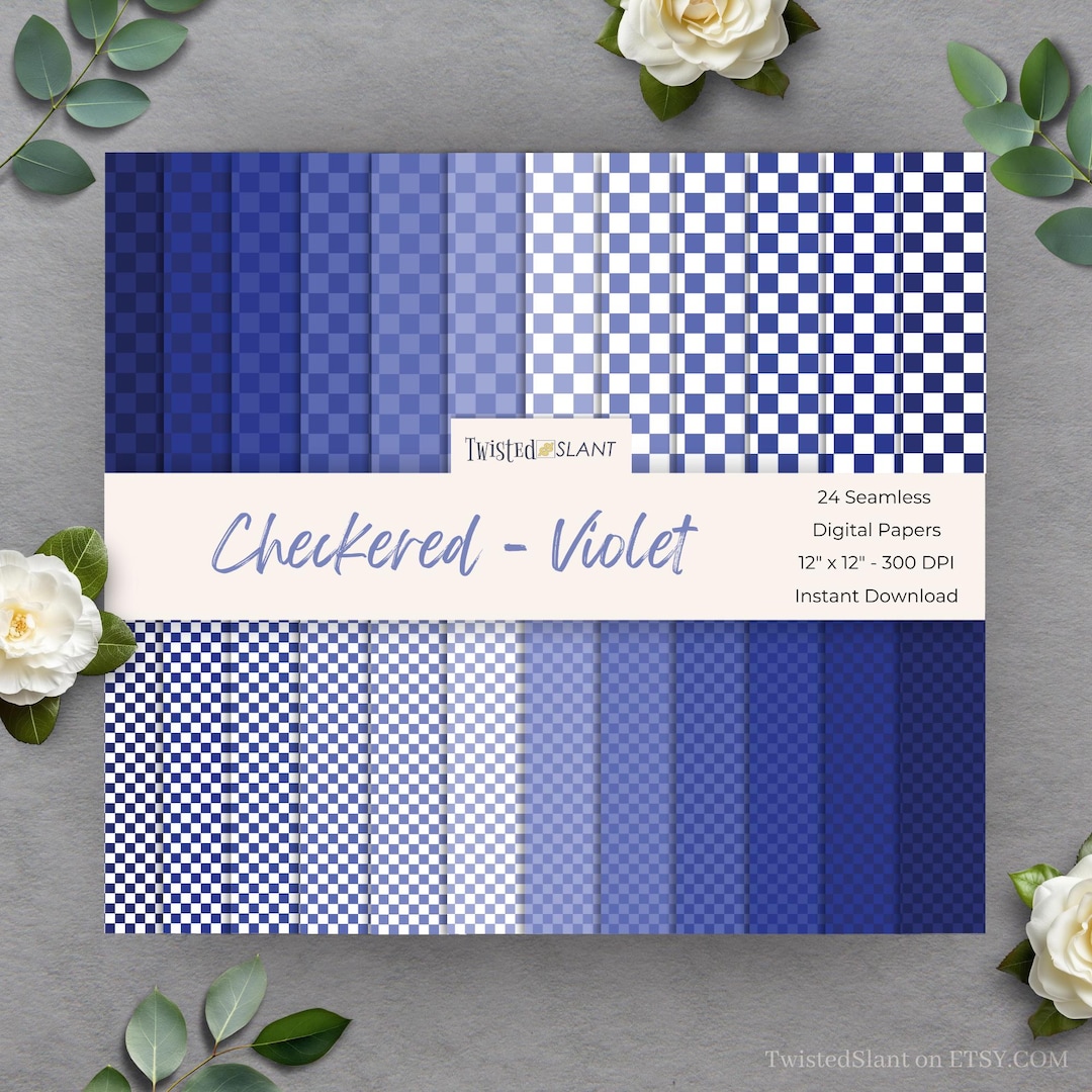 Checkered Digital Paper | INSTANT DOWNLOAD | Checkered Background ...