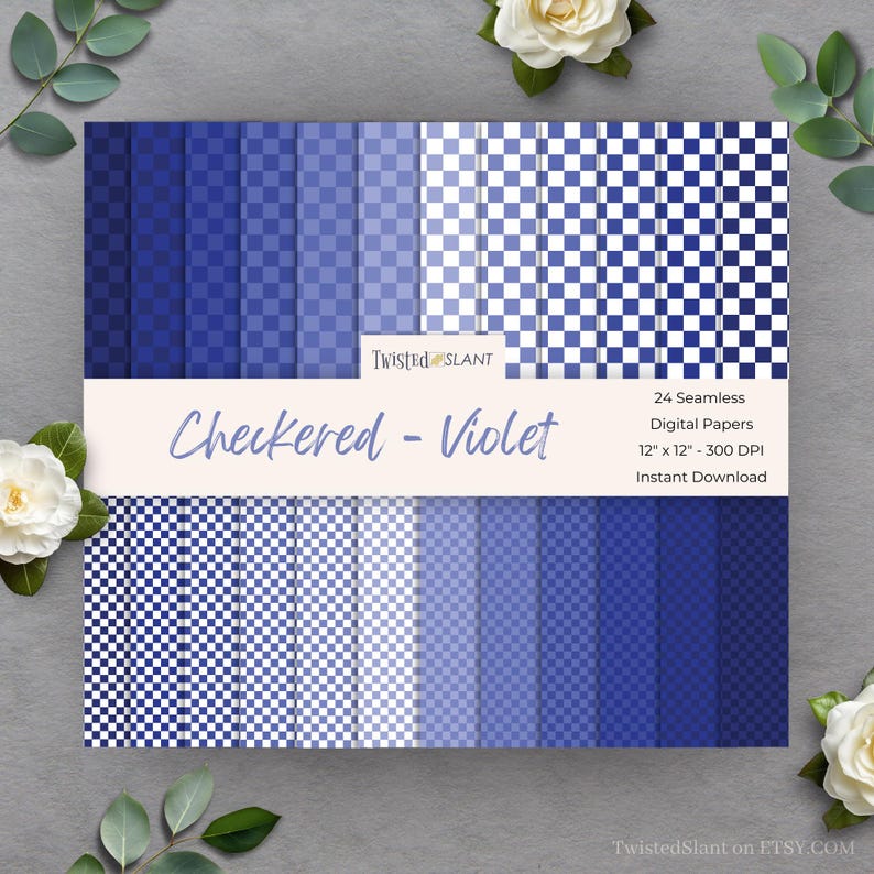 Checkered Digital Paper | INSTANT DOWNLOAD | Checkered Background ...