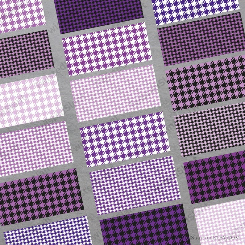 Houndstooth Digital Paper | INSTANT DOWNLOAD | Houndstooth Pattern ...