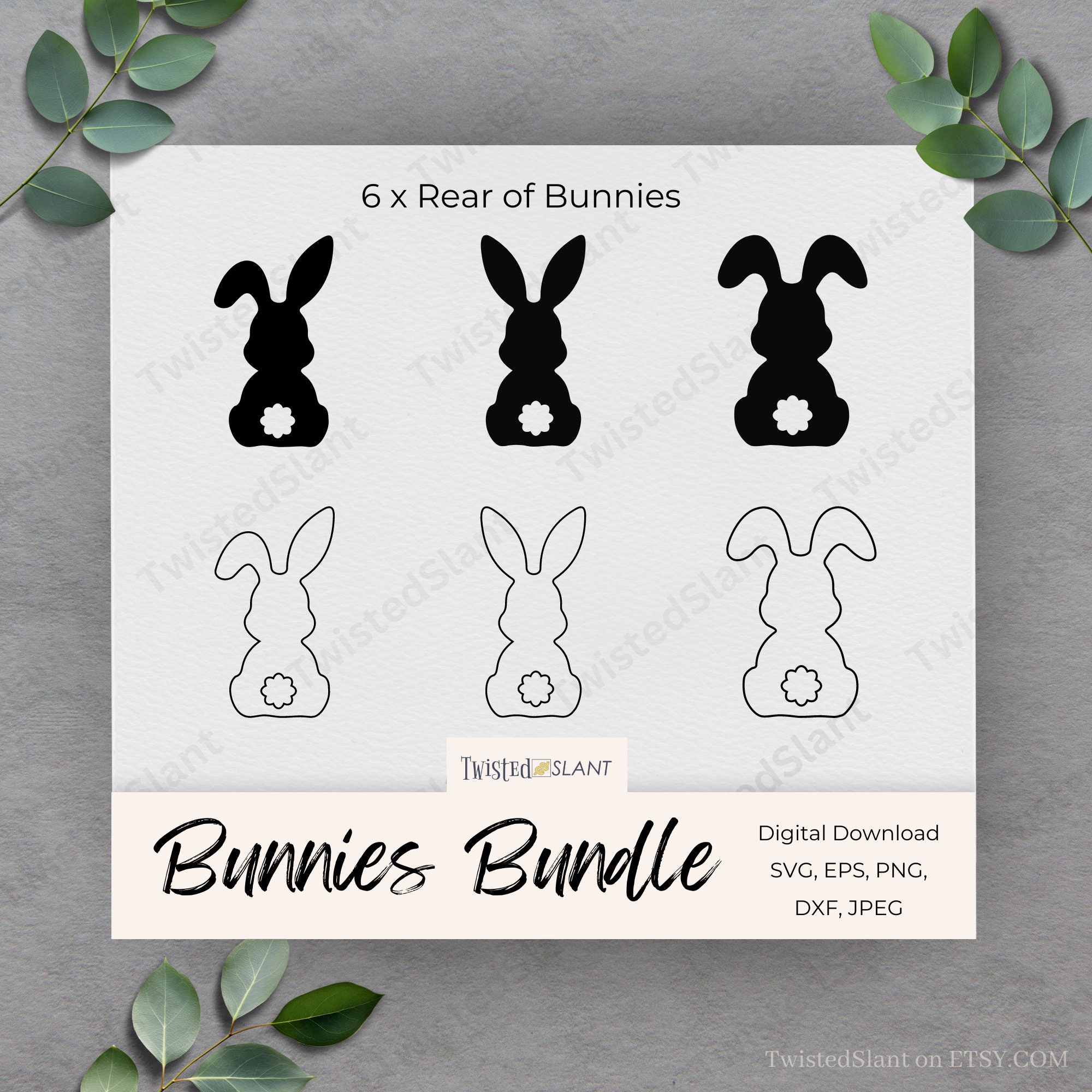 Rabbit Head Svg INSTANT DOWNLOAD Bunny Silhouette Svg Bunny Face Svg ...