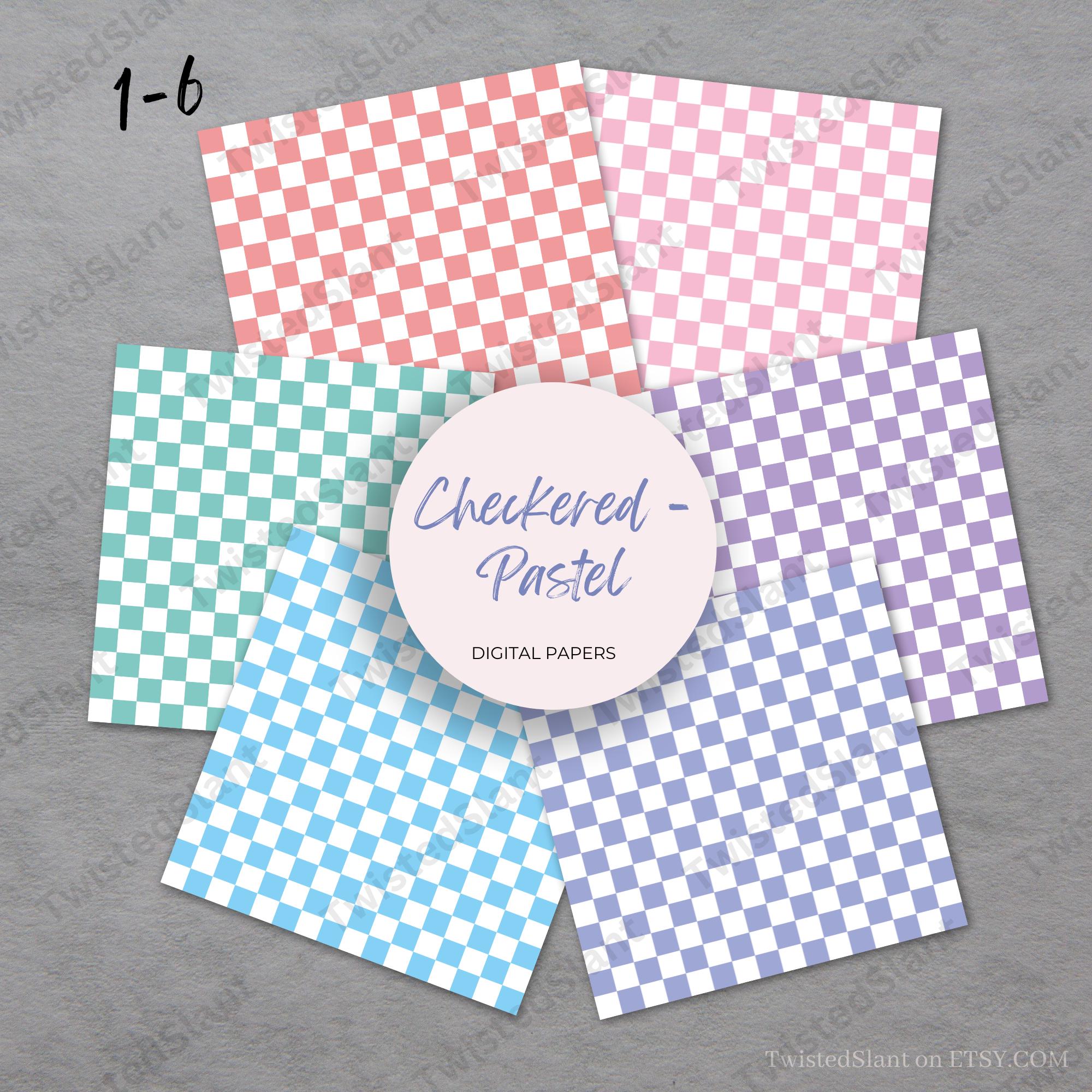 Checkered Digital Paper | INSTANT DOWNLOAD | Checkered Background ...