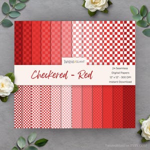 Checkered Digital Paper | INSTANT DOWNLOAD | Checkered Background ...