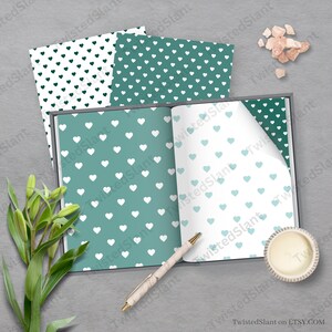 Tiny Hearts Digital Paper | INSTANT DOWNLOAD | Heart Background ...
