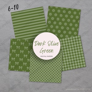 Olive Green Digital Paper | INSTANT DOWNLOAD | Seamless Geometric ...