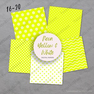 Neon Digital Papers | INSTANT DOWNLOAD | Seamless Geometric | Pattern ...
