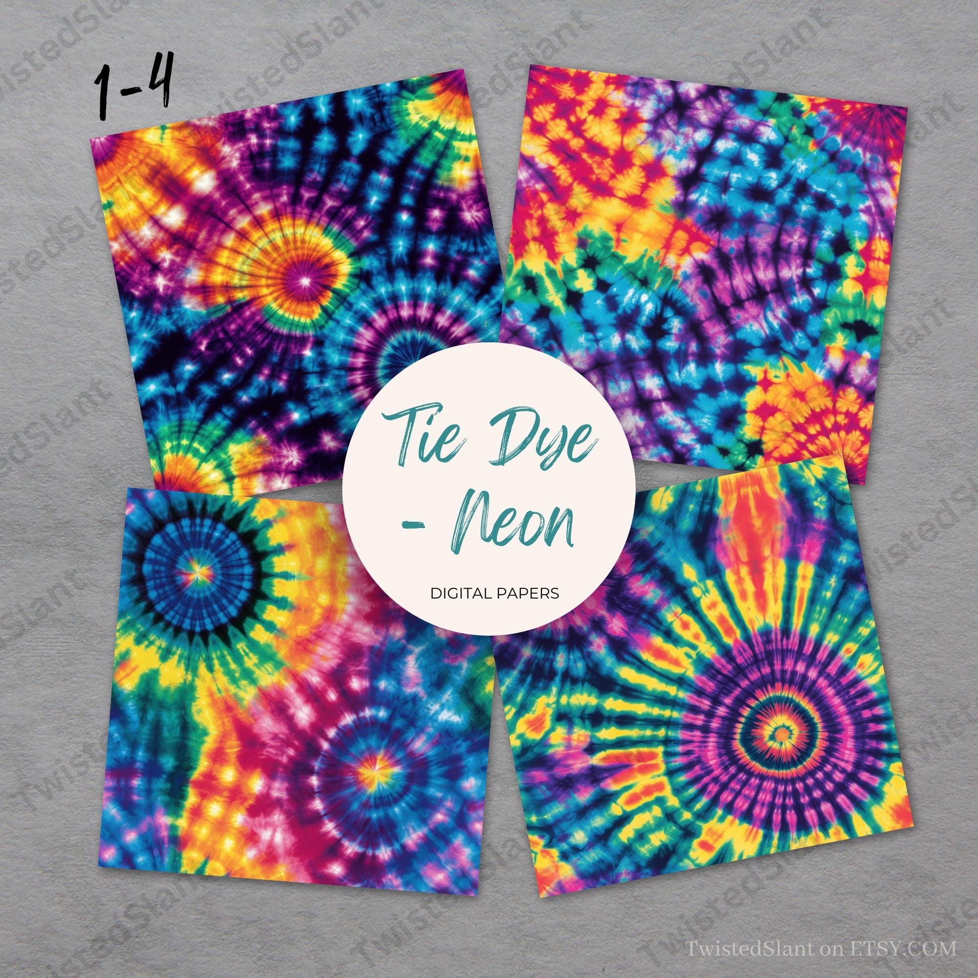 Tye Dye Digital Paper | INSTANT DOWNLOAD | Tie Dye Pattern | Tie and ...