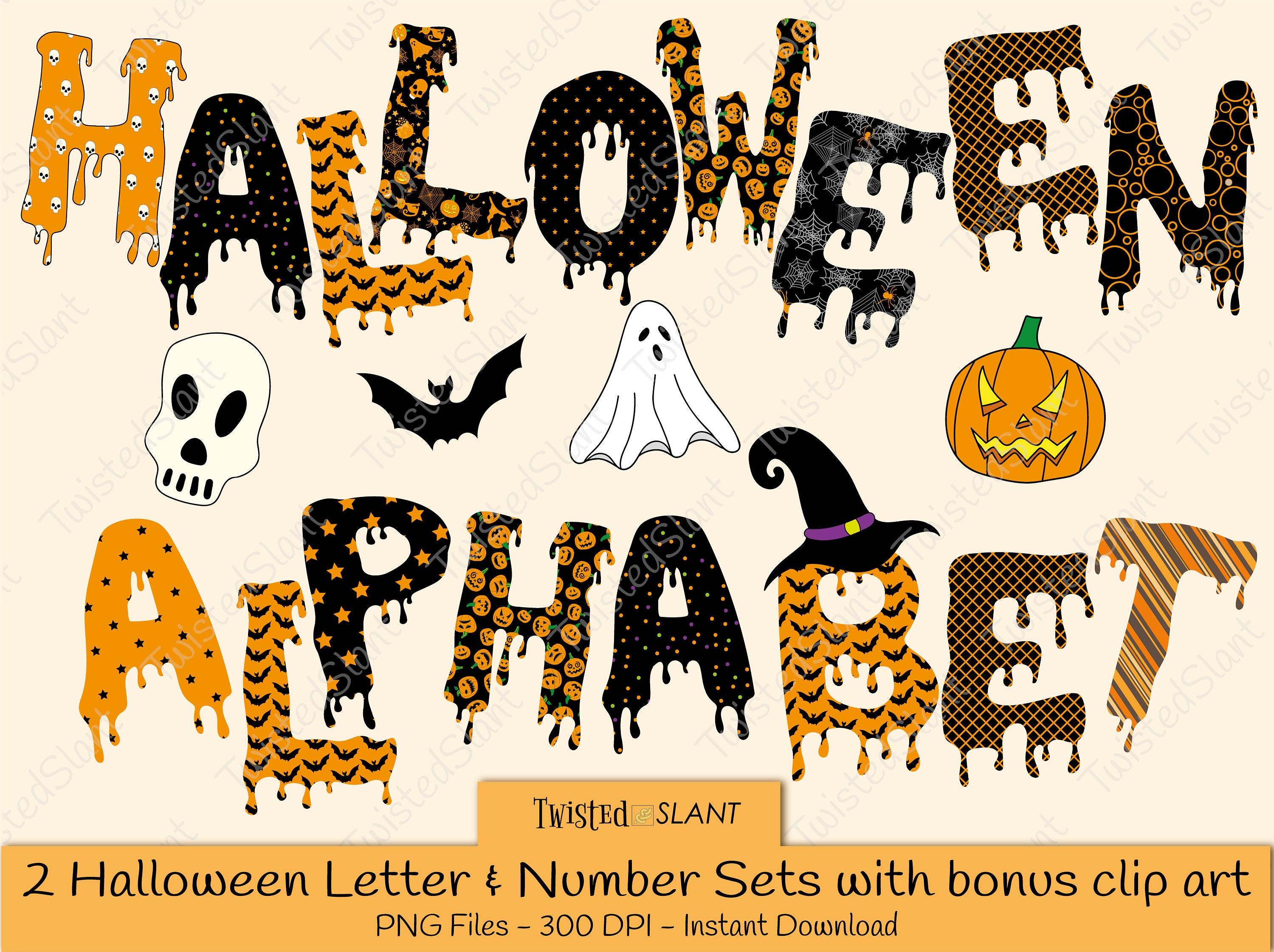 Halloween Alphabet Clipart