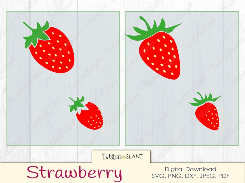 Strawberry Svg Strawberries Svg Fruit Clipart Strawberry - Etsy