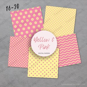 Pink Lemonade Digital Paper | INSTANT DOWNLOAD | Seamless Geometric ...
