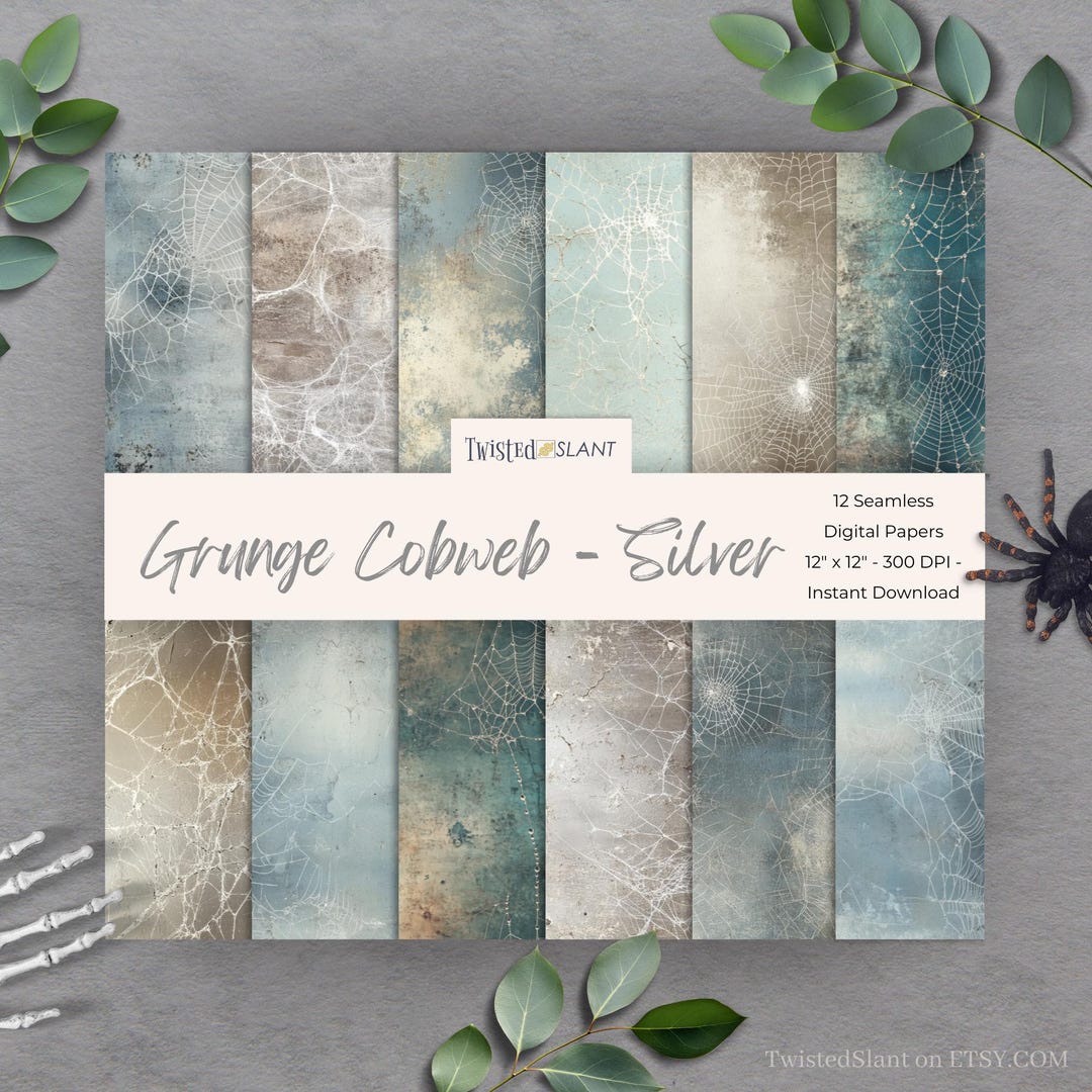 Digital Paper Cobwebs | INSTANT DOWNLOAD | Cobwebs | Seamless Paper ...