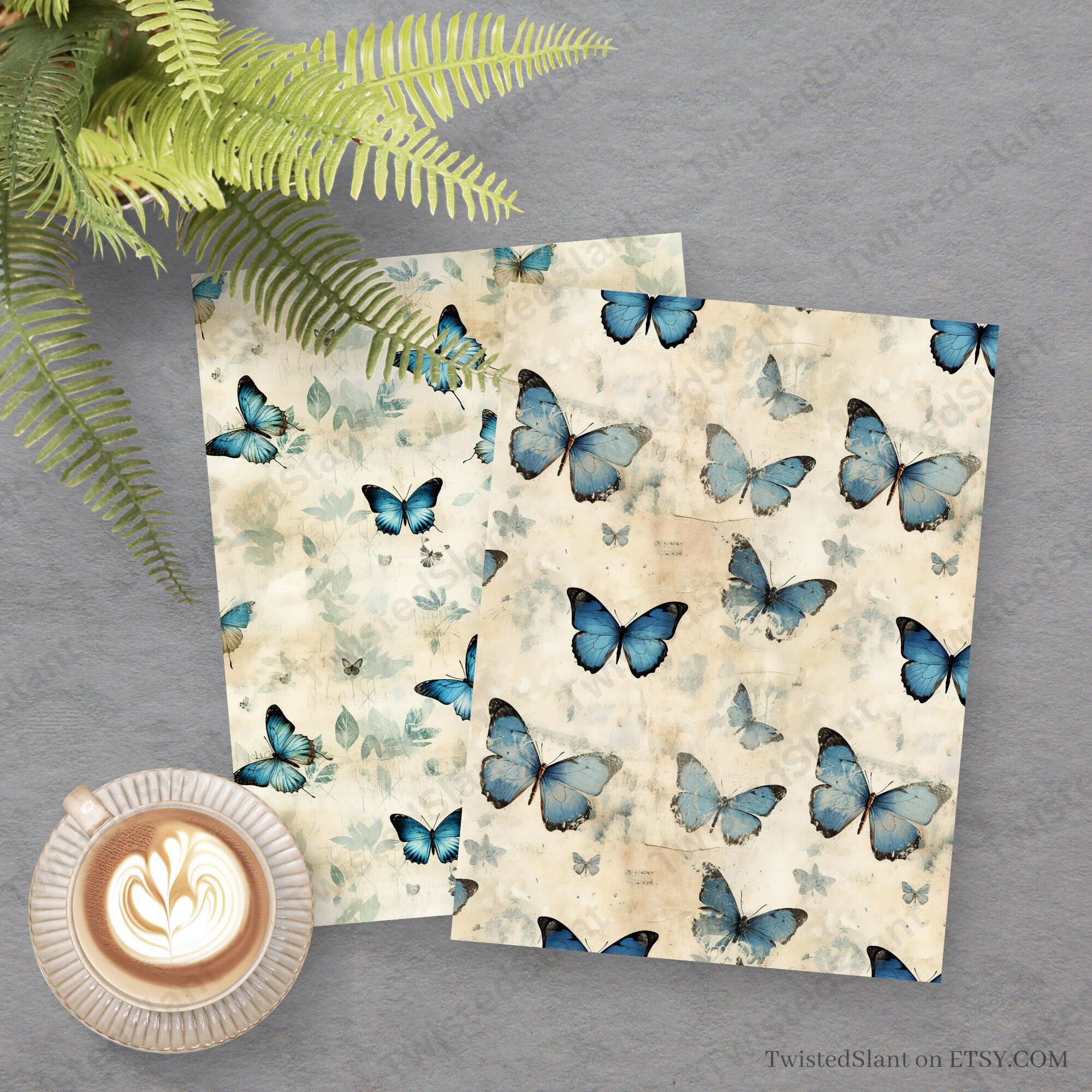 Bright Butterflies Digital Paper | INSTANT DOWNLOAD | Butterfly Digital ...