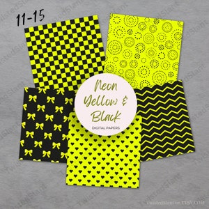 Neon Digital Papers | INSTANT DOWNLOAD | Seamless Geometric | Pattern ...