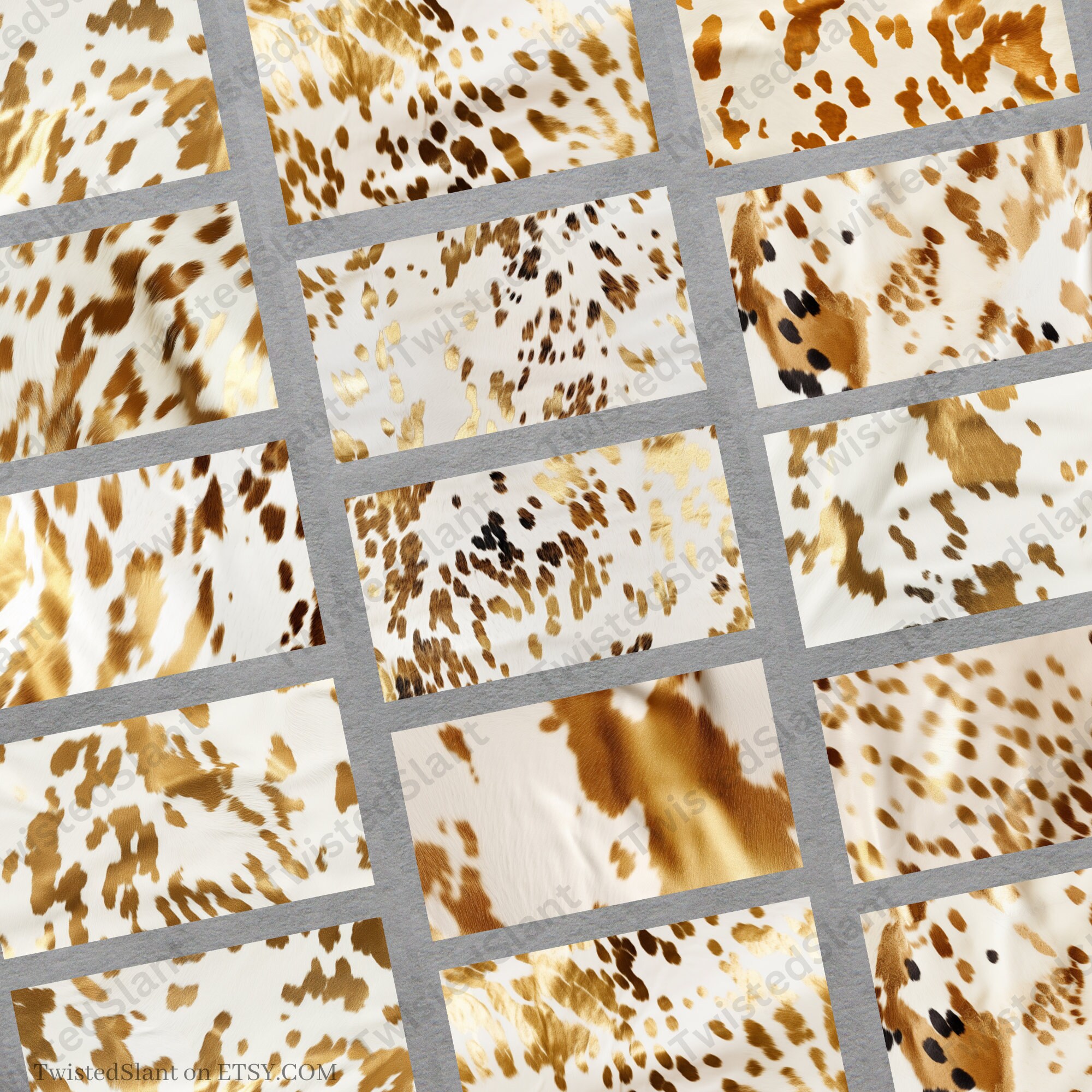 Cowhide Background Digital Paper INSTANT DOWNLOAD Western Digital Paper ...