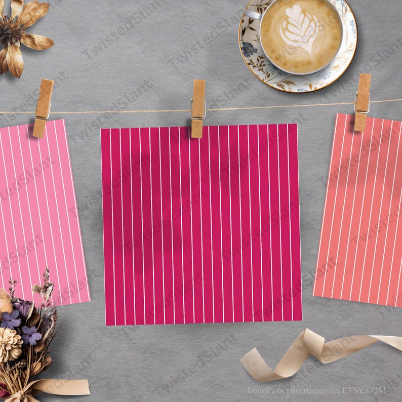 Vertical Stripes Digital Paper | INSTANT DOWNLOAD | Striped Background ...