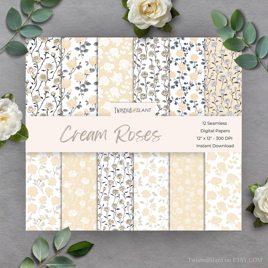 Roses Seamless Pattern | INSTANT DOWNLOAD | Rose Digital Papers | Roses ...