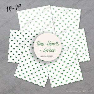 Tiny Hearts Digital Paper | INSTANT DOWNLOAD | Heart Background ...