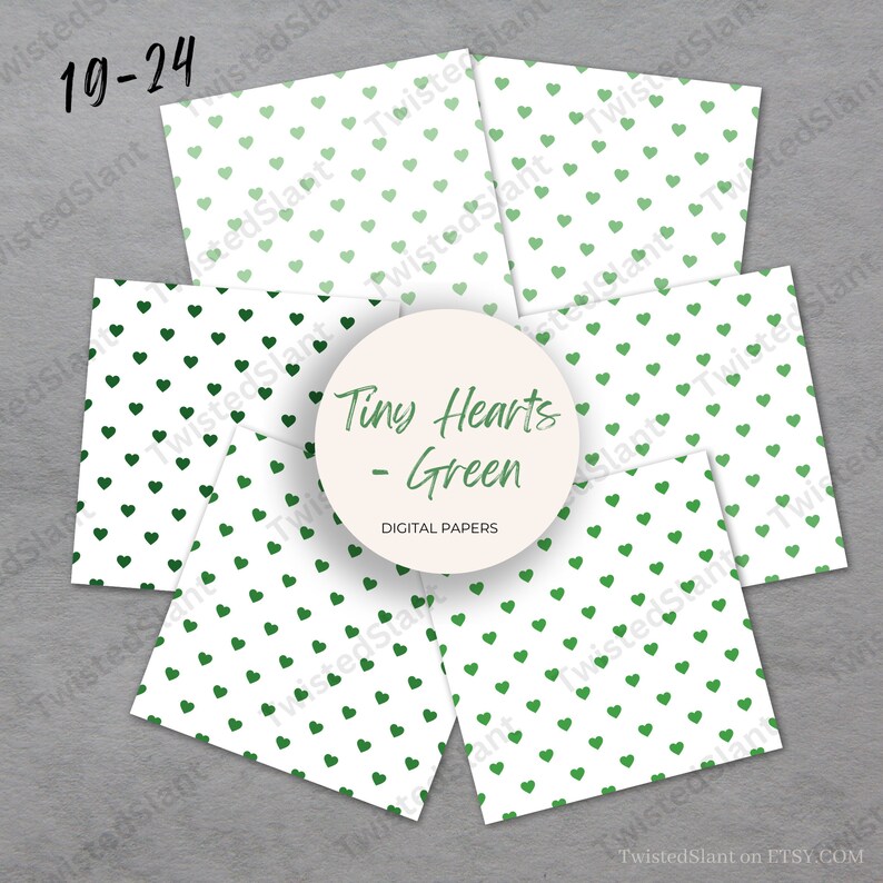 Tiny Hearts Digital Paper INSTANT DOWNLOAD Heart Background Seamless ...