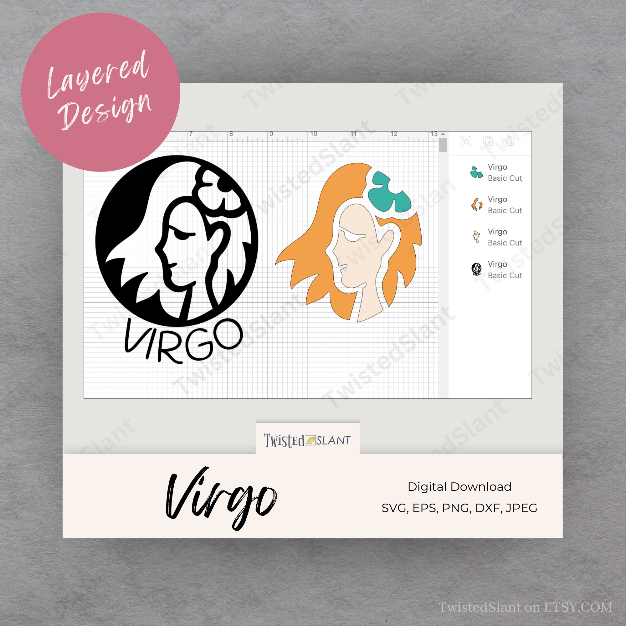 Virgo Svg INSTANT DOWNLOAD Zodiac Sign Svg Virgo Zodiac Svg Horoscope ...