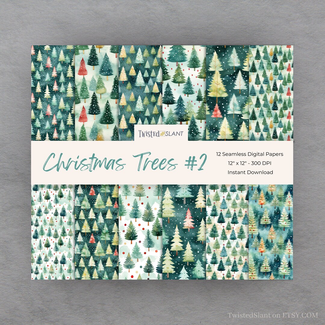 Christmas Tree Digital Papers | INSTANT DOWNLOAD | Christmas Tree ...