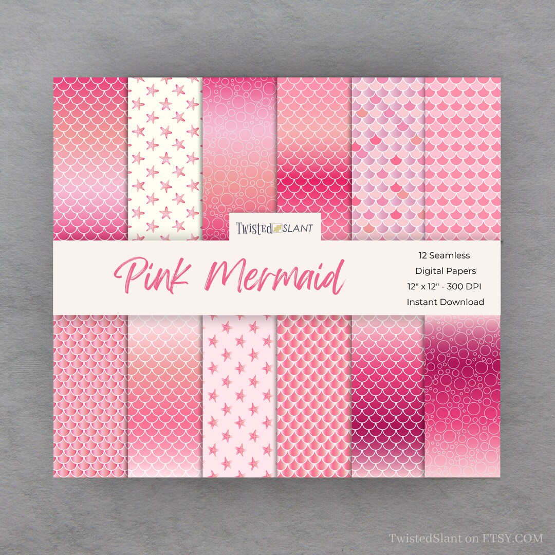 Mermaid Digital Paper | INSTANT DOWNLOAD | Mermaid Tail Clipart ...