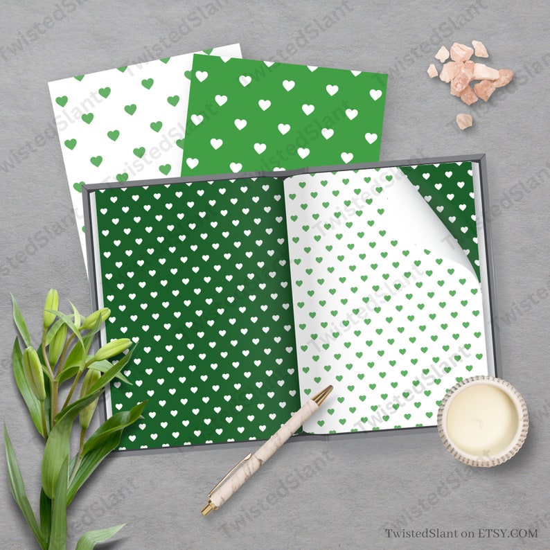 Tiny Hearts Digital Paper INSTANT DOWNLOAD Heart Background Seamless ...