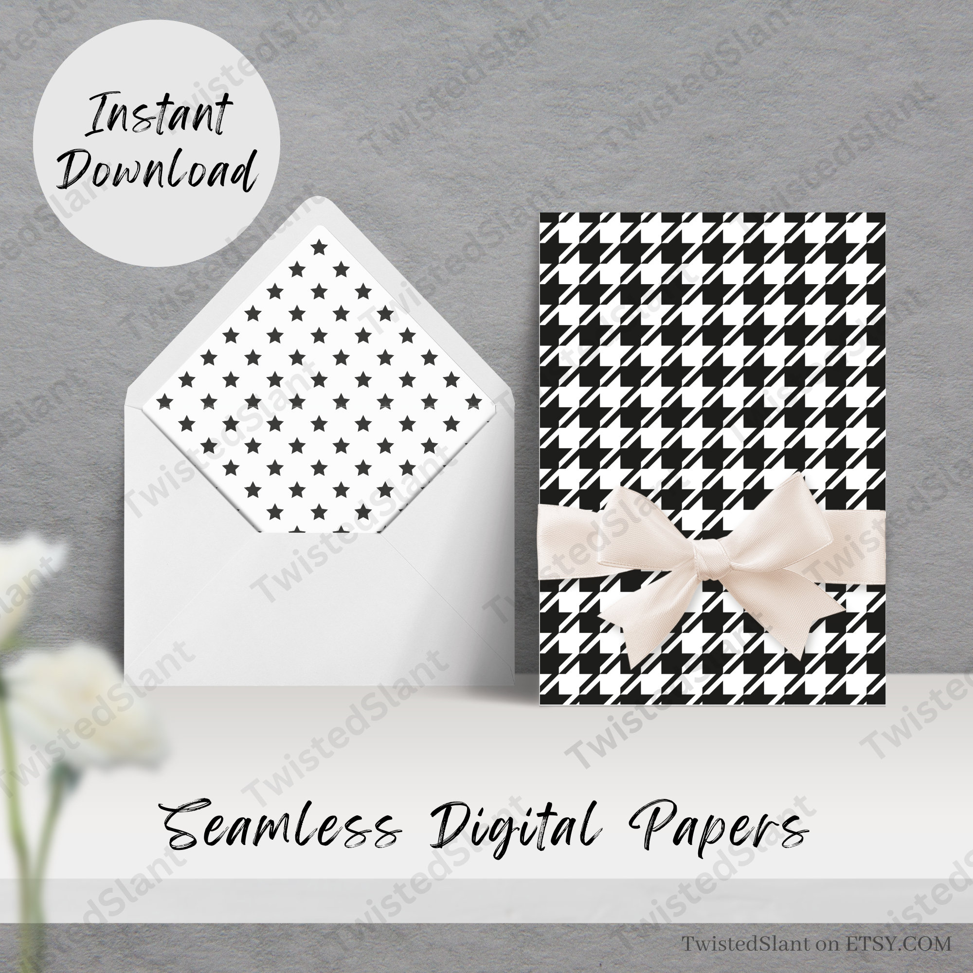 Black and White Digital Paper Pack | INSTANT DOWNLOAD | Seamless ...