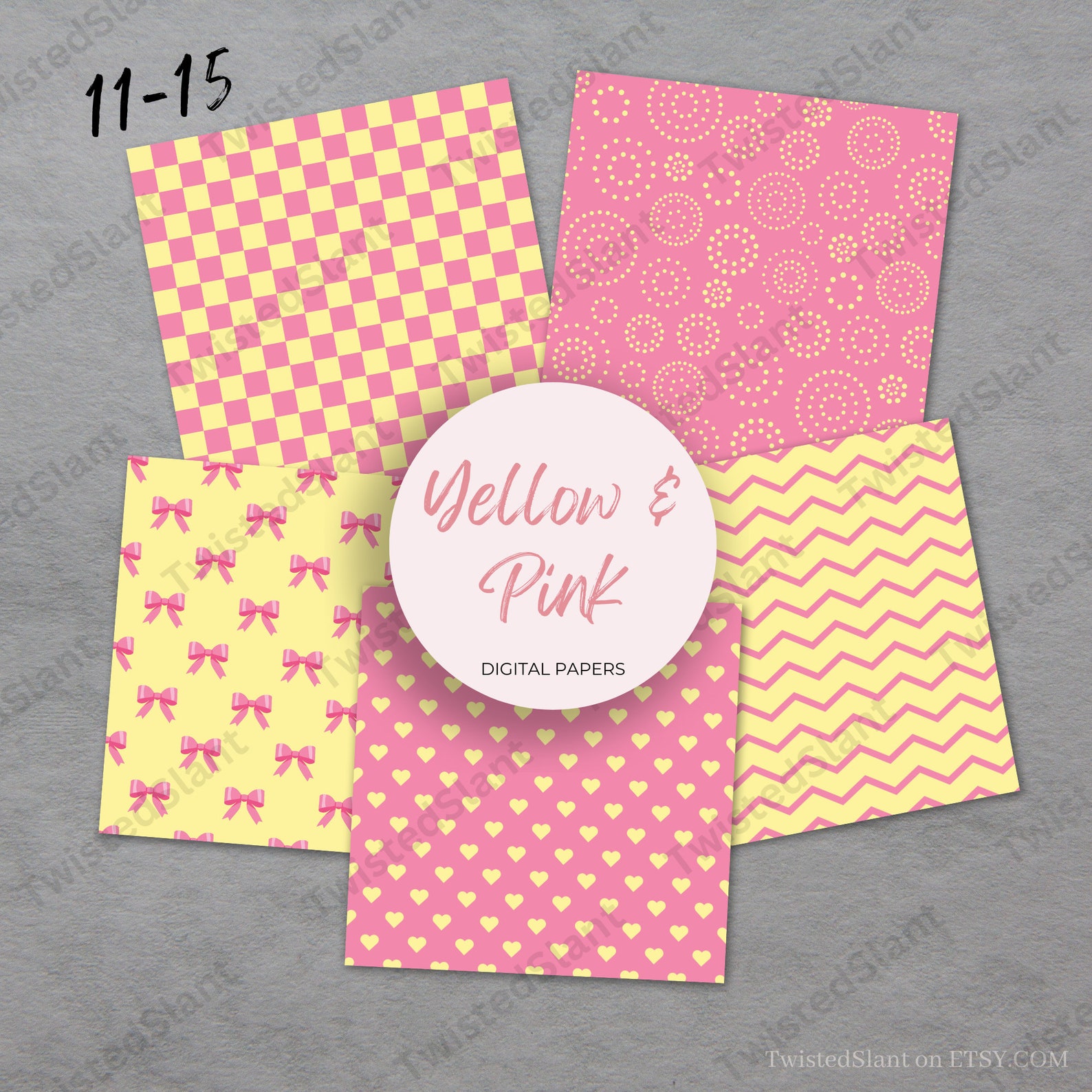 Pink Lemonade Digital Paper | INSTANT DOWNLOAD | Seamless Geometric ...