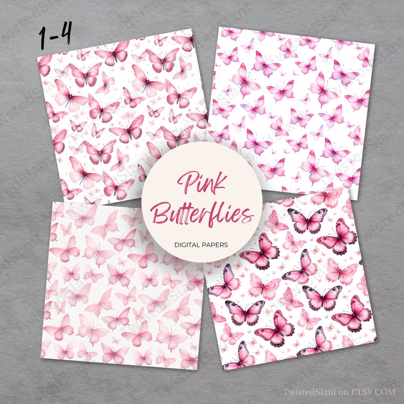 Bright Butterflies Digital Paper | INSTANT DOWNLOAD | Butterfly Digital ...