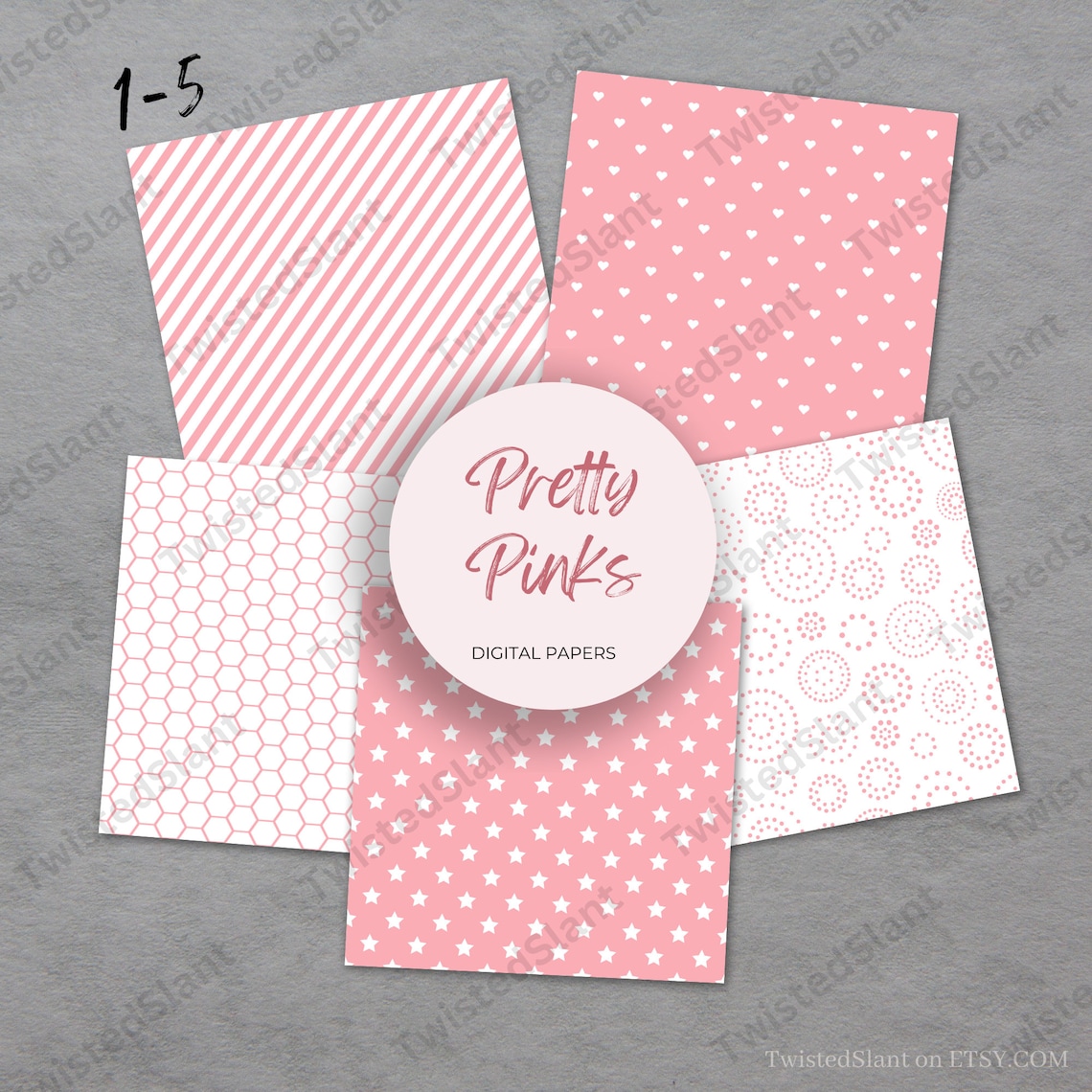 Pink Digital Paper INSTANT DOWNLOAD Seamless Papers Pink Junk Journal ...