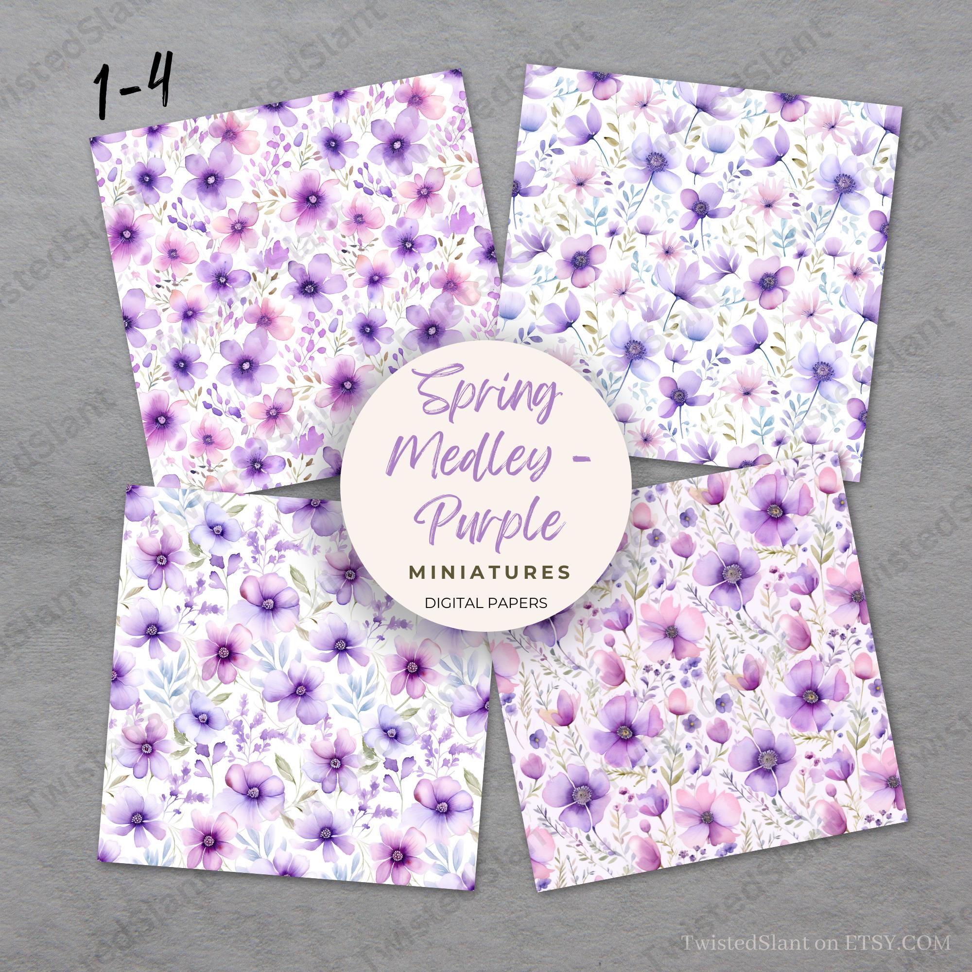 Spring Floral Medley Digital Paper | INSTANT DOWNLOAD | Watercolor ...