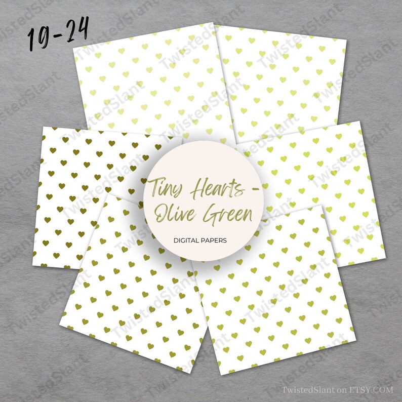 Tiny Hearts Digital Paper | INSTANT DOWNLOAD | Heart Background ...
