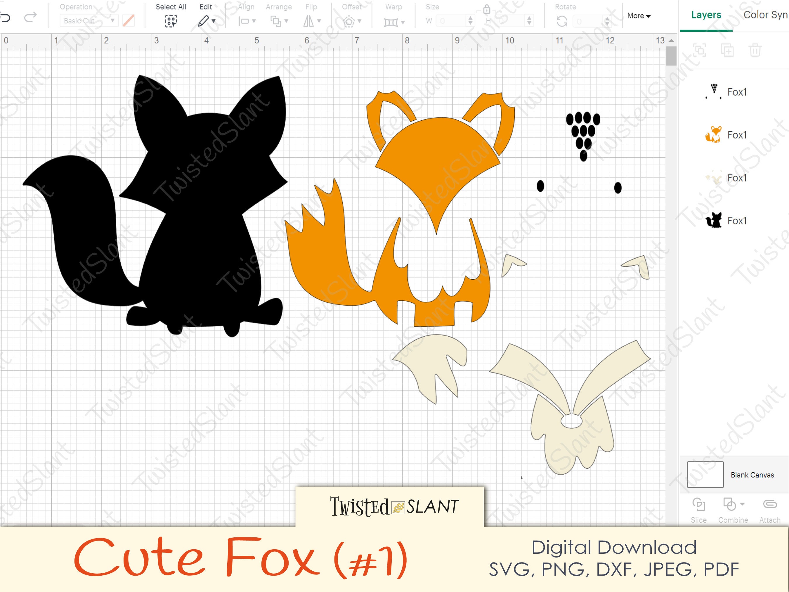 Cute Fox Svg Fox Clip Art Cute Animal Svg Fox Drawing - Etsy