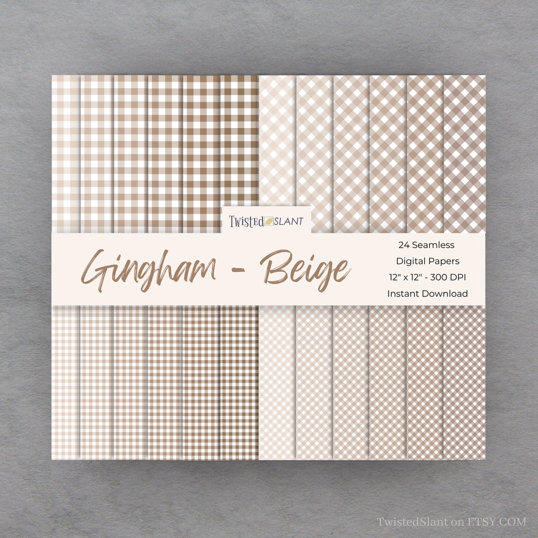 Gingham Digital Paper Pack | INSTANT DOWNLOAD | Gingham Pattern ...