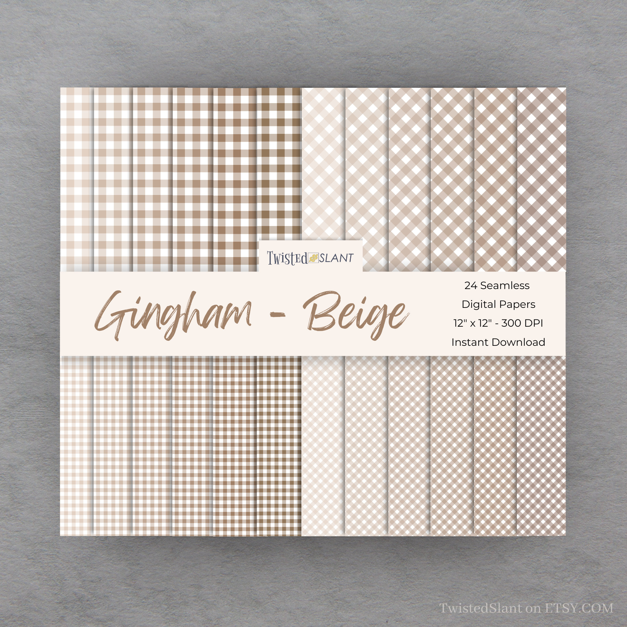 Gingham Digital Paper Pack INSTANT DOWNLOAD Gingham Pattern Gingham ...