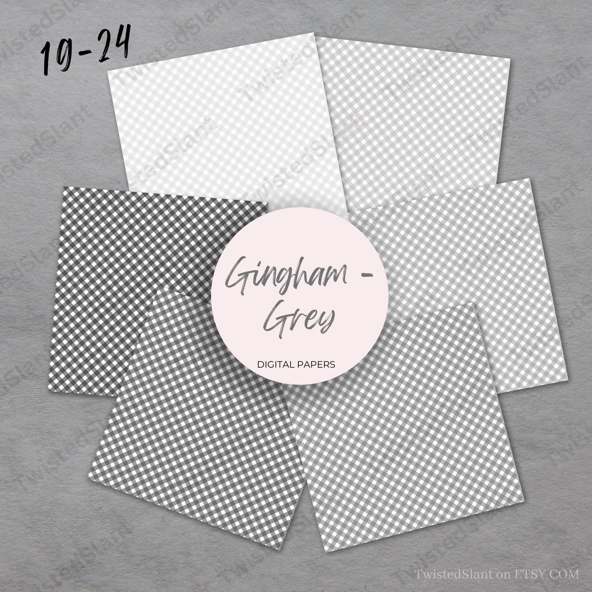 Gingham Digital Paper Pack | INSTANT DOWNLOAD | Gingham Pattern ...