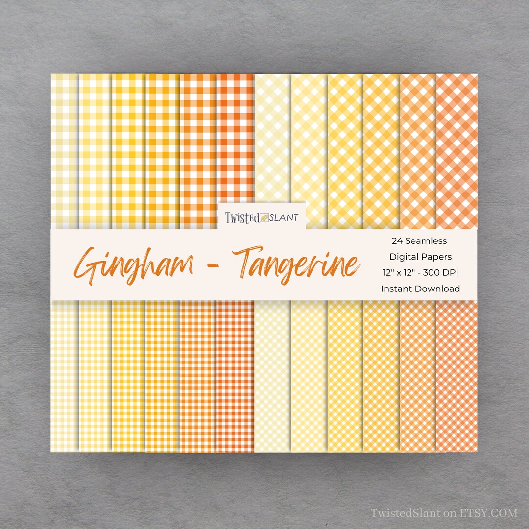 Gingham Digital Paper Pack | INSTANT DOWNLOAD | Gingham Pattern ...