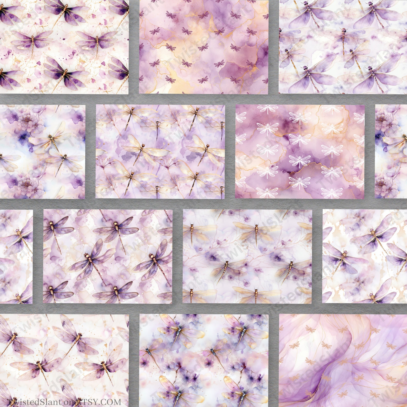 Watercolor Dragonfly Digital Paper | INSTANT DOWNLOAD | Dragonfly ...