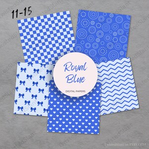 Royal Blue Digital Paper | INSTANT DOWNLOAD | Seamless Geometric ...