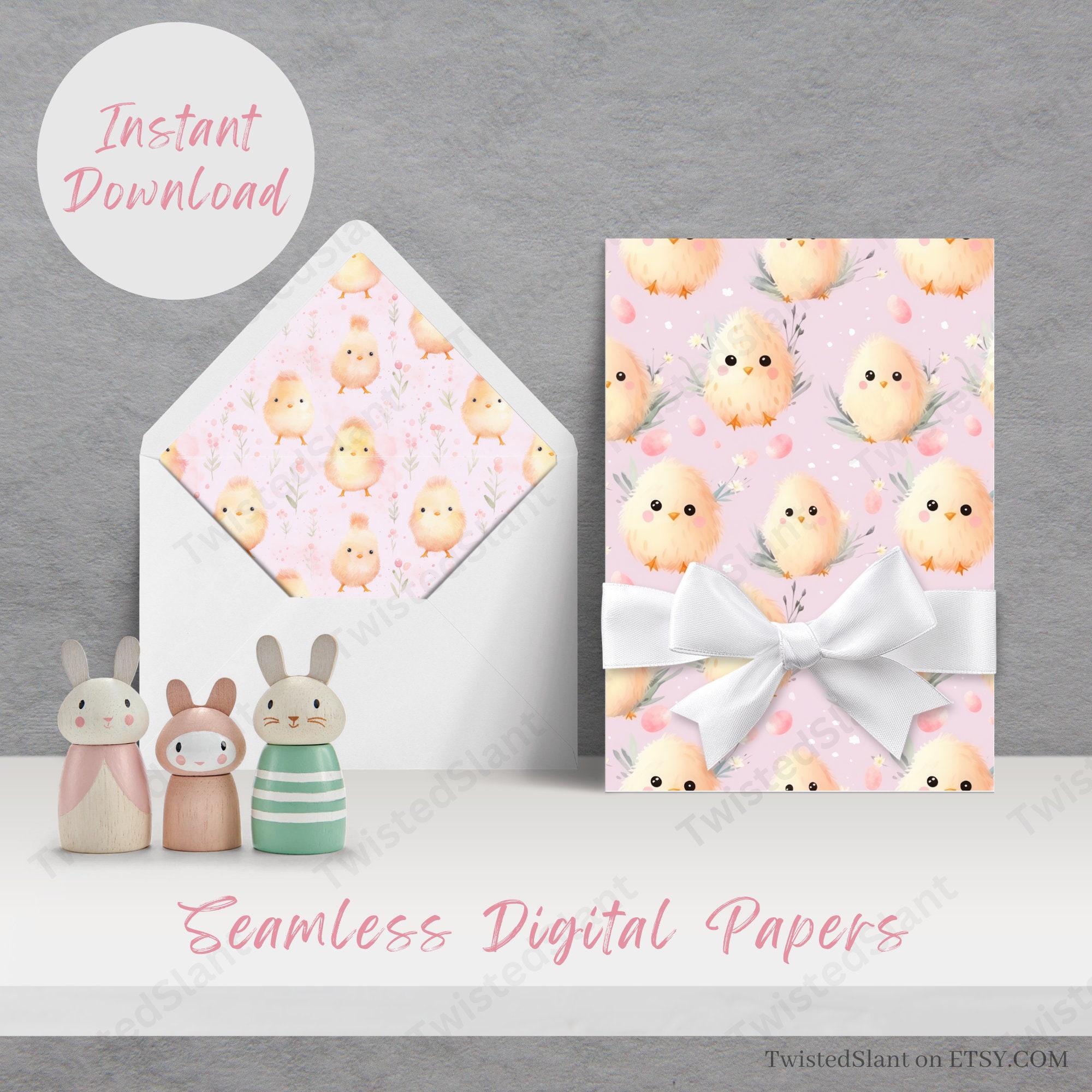 Easter Digital Papers INSTANT DOWNLOAD Bunny Digital Paper Easter Junk ...