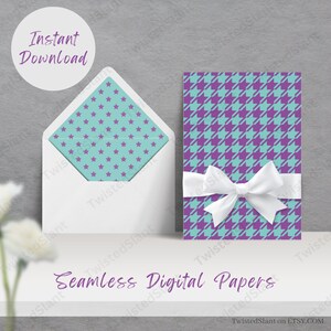 Purple Turquoise Digital Paper | INSTANT DOWNLOAD | Seamless Geometric ...