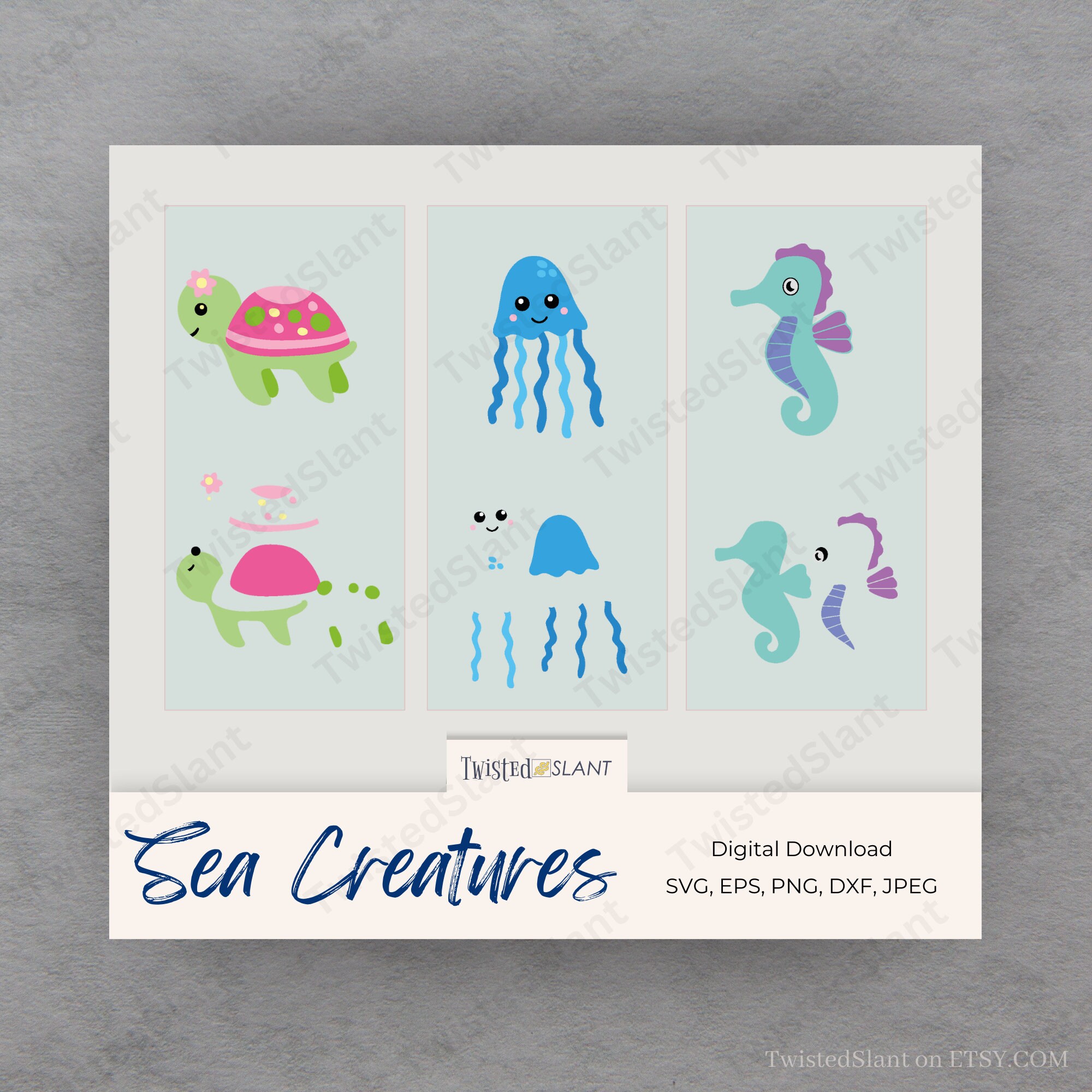 Sea Creatures Svg, Sea Animals Svg, Octopus Svg, Sea Turtle Svg, Crab ...
