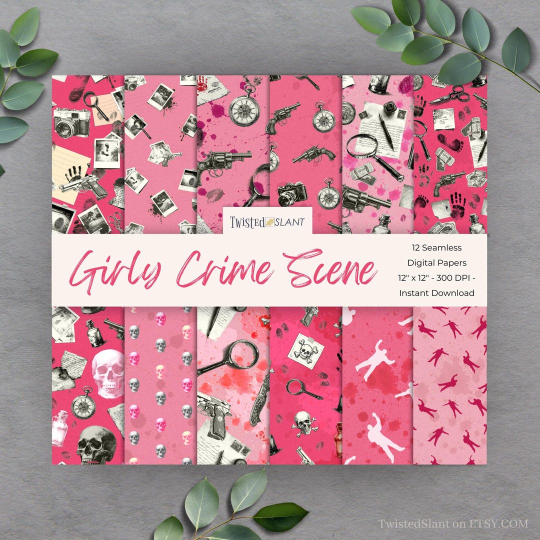 Crime Scene Seamless Pattern: True Crime Seamless (instant Download ...