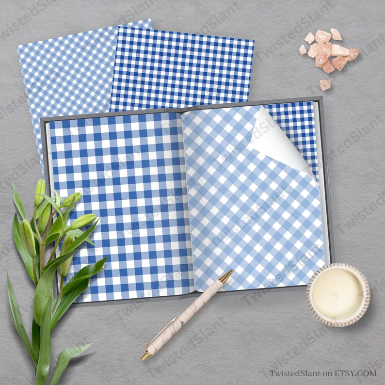 Gingham Digital Paper Pack INSTANT DOWNLOAD Gingham Pattern Gingham ...