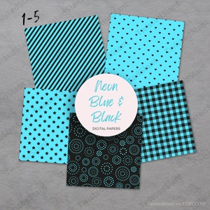 Neon Digital Papers | INSTANT DOWNLOAD | Seamless Geometric | Pattern ...